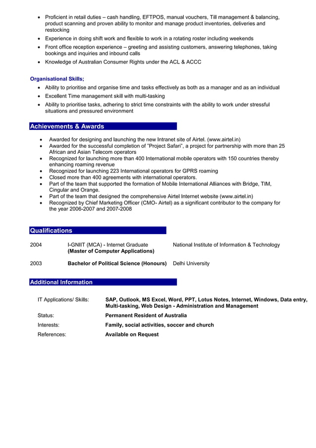 PJ Philip - Resume | PDF | Telecommunications Industry | Industries