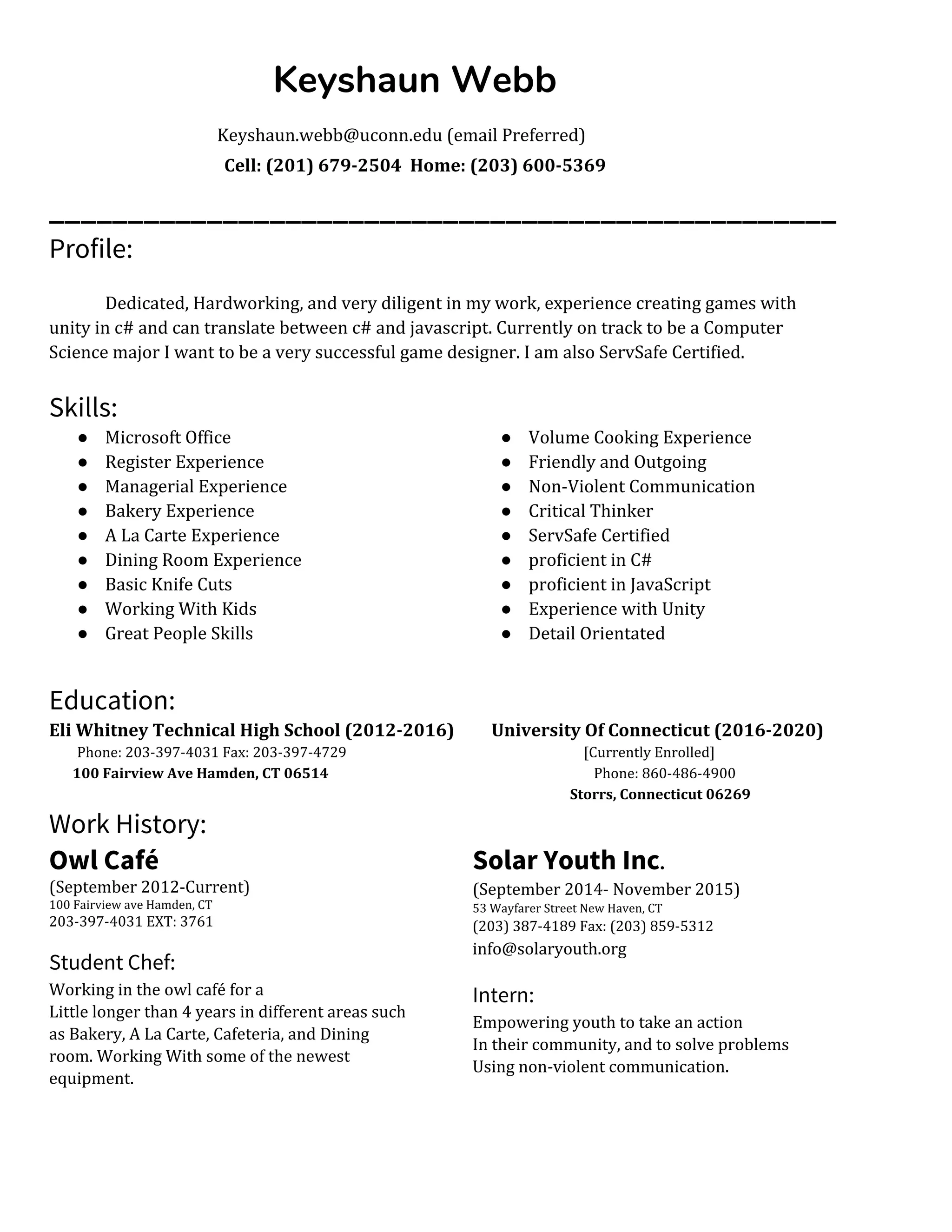 KeyshaunWebb current resume | PDF | Technology & Computing