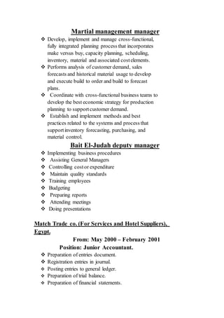 Bassem-Baza-C.V | DOCX | Business Accounting & Finance | Business