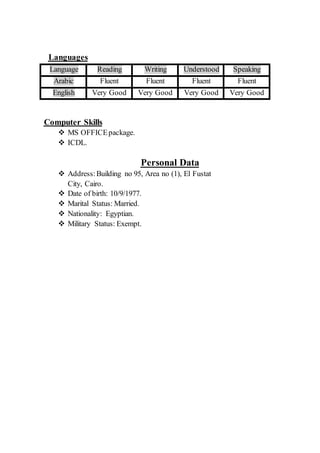 Bassem-Baza-C.V | DOCX | Business Accounting & Finance | Business