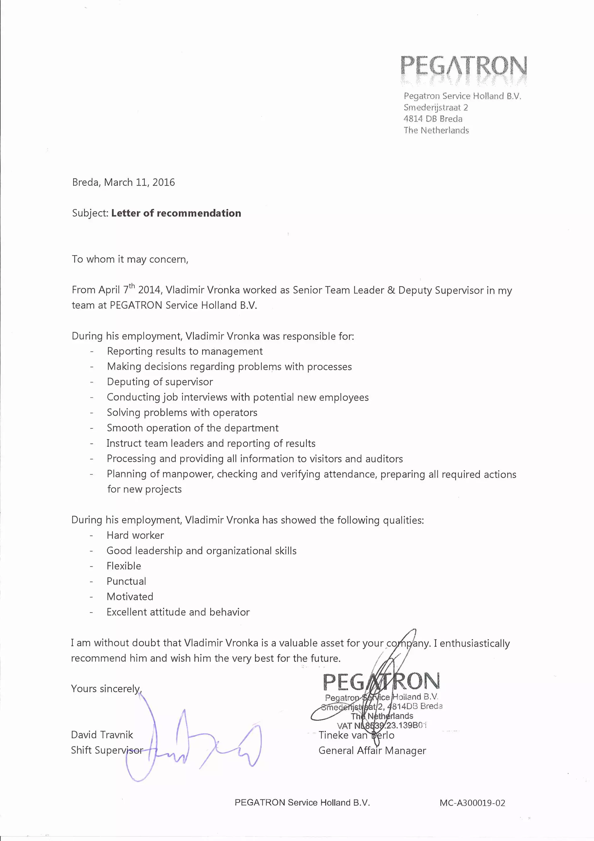 Recommendation letter | PDF