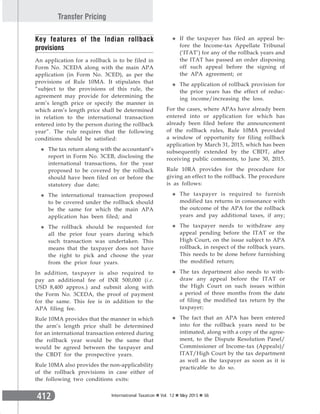 Rollback of Advance Pricing Agreement - Clarity Needed | PDF