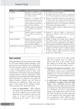 Rollback of Advance Pricing Agreement - Clarity Needed | PDF