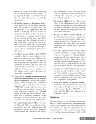 Rollback of Advance Pricing Agreement - Clarity Needed | PDF