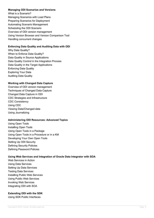 Oracle Data Integrator 11g Integration and Administration | PDF