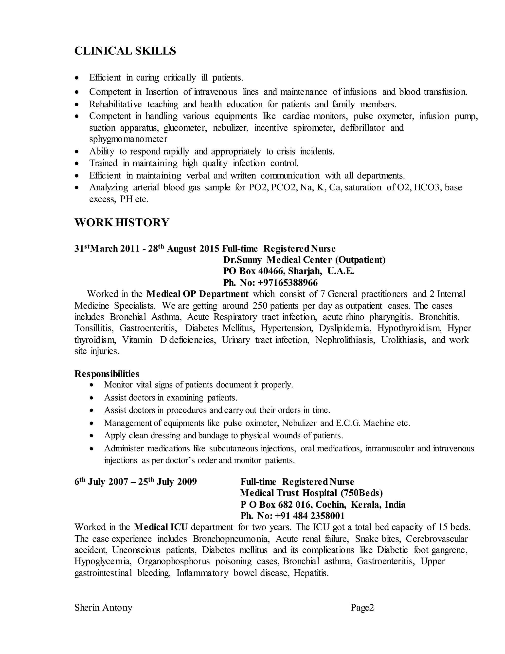 CV SHERIN ANTONY | PDF