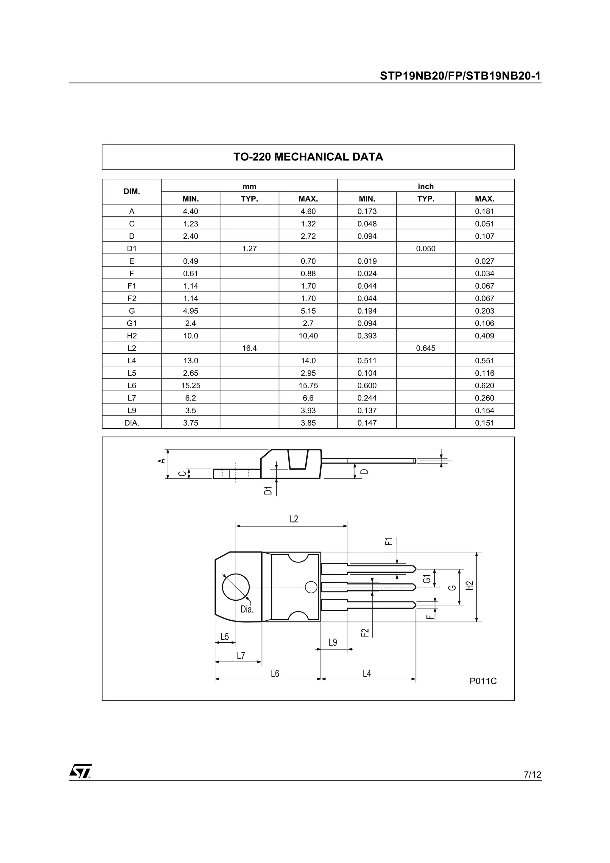 Original N-Channel Mosfet B19NB20 STB19NB20 19NB20 200V 19A TO-252 New STMicroelectronics | PDF