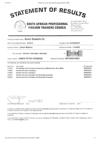 Firearm Certificates | PDF