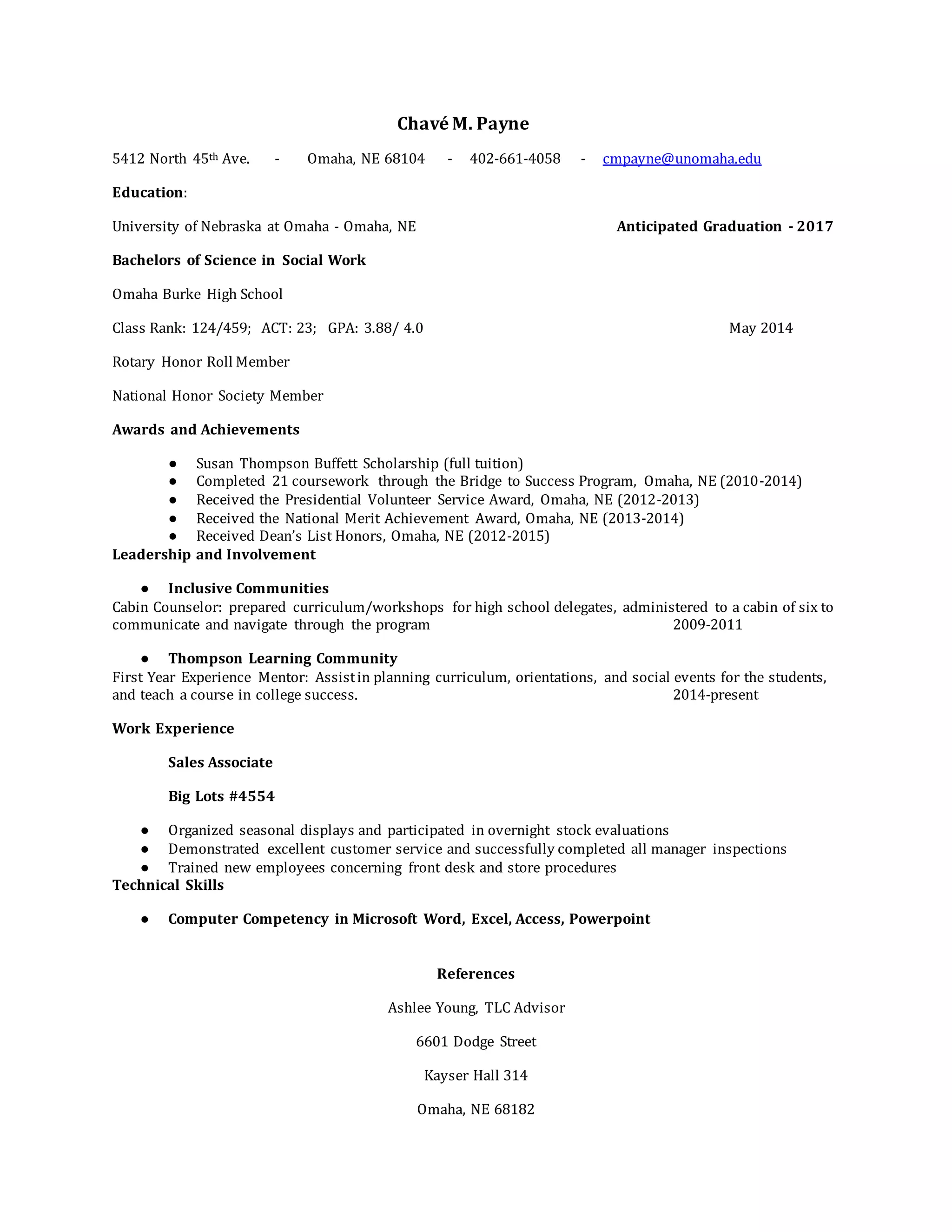 ChavePayneAcademicResume.docx