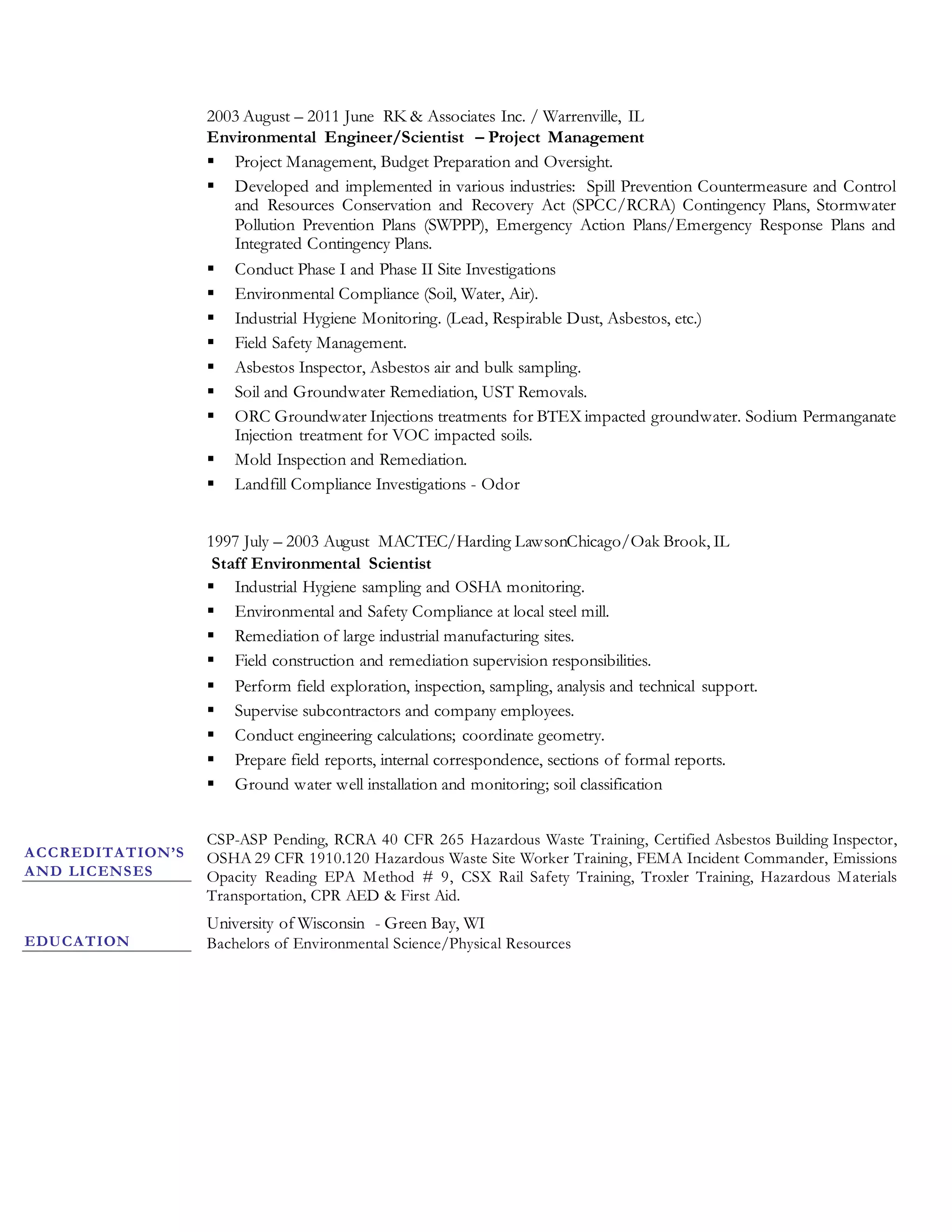 Kurt Schlichting - EHS Manager | DOCX