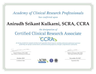 Kulkarni Certificate | PPT