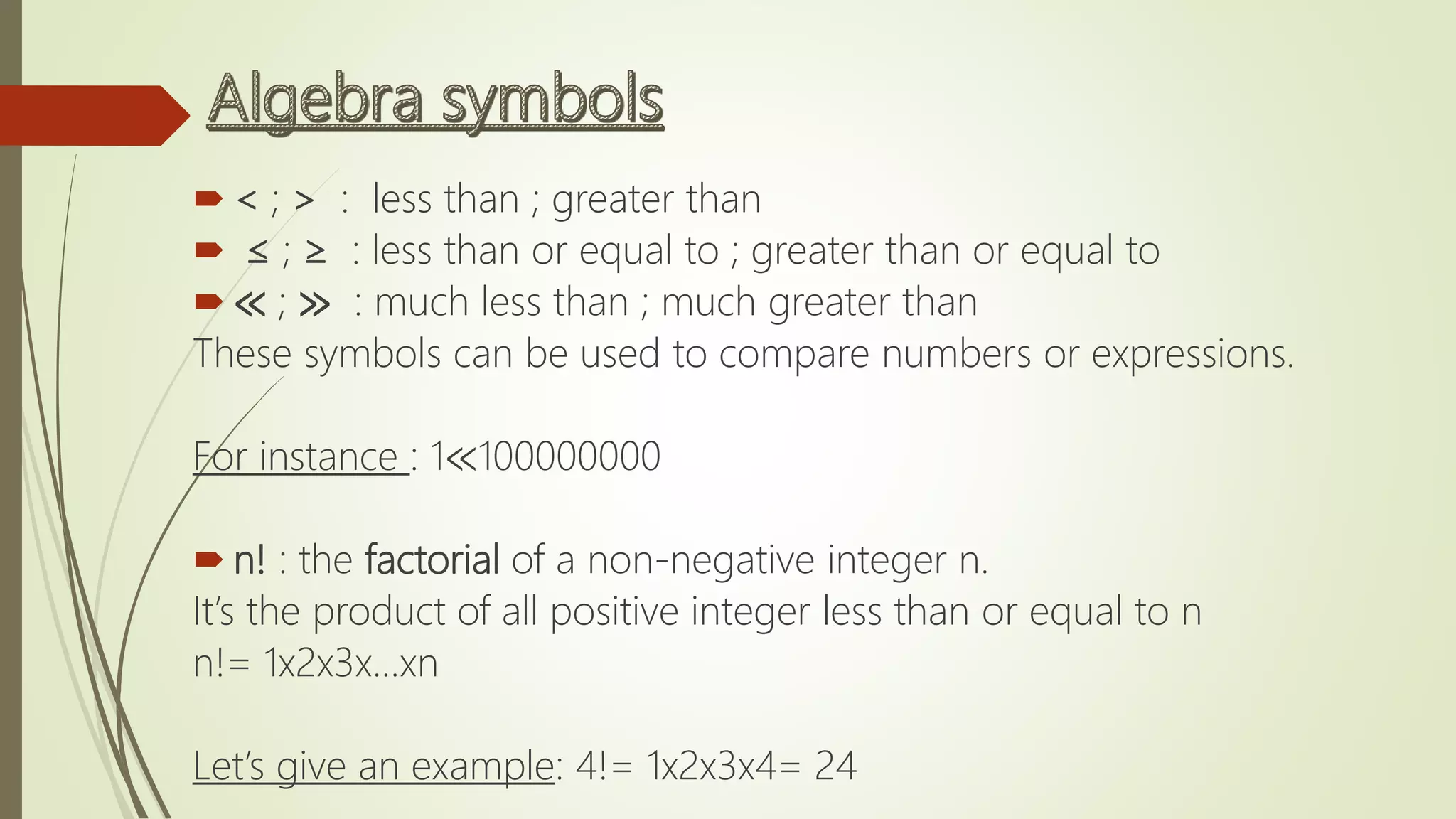 Maths Symbols | PPTX