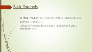 Maths Symbols | PPTX