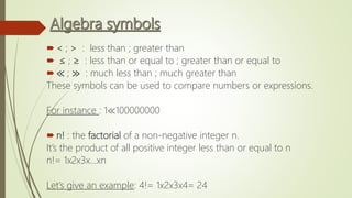 Maths Symbols | PPTX