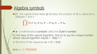 Maths Symbols | PPTX