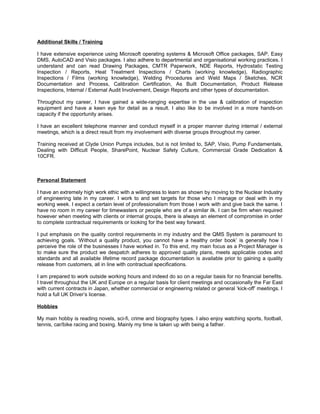 CV Stuart Hutchison | DOC | Civil Engineering Industry | Industries