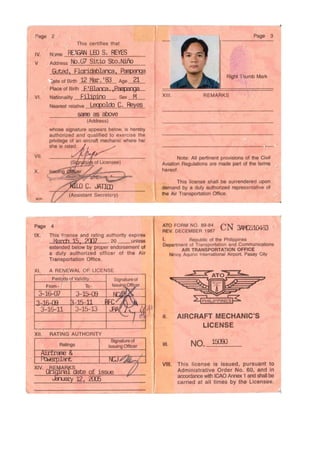 A and P license | PDF