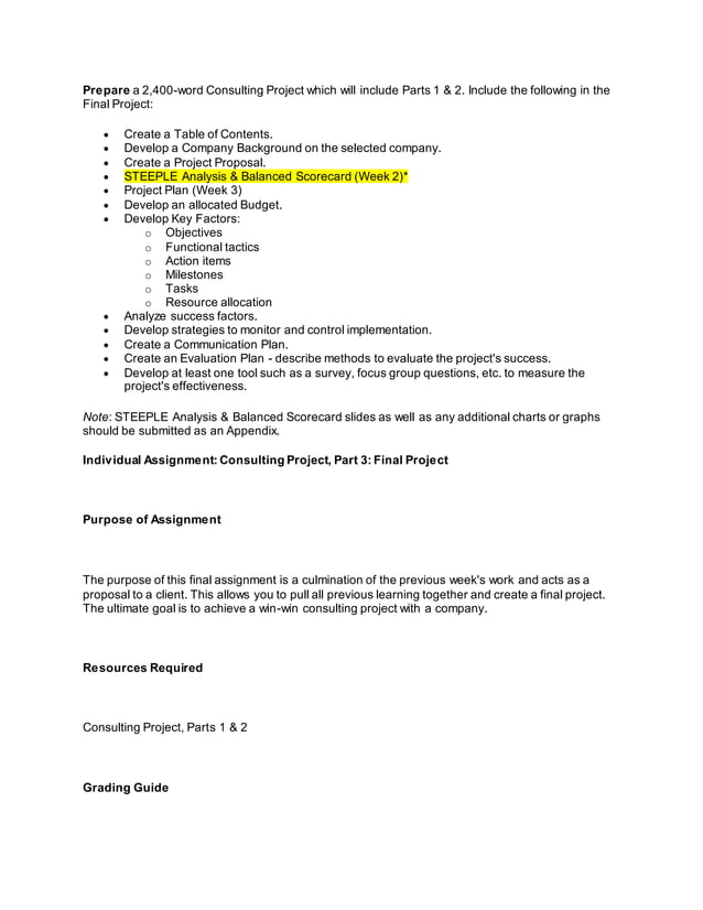 Matthew Rubric for Week 6 Final Assignment | DOCX