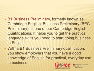 B1 business preliminary | PPTX