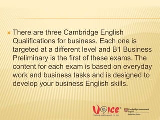 B1 business preliminary | PPTX