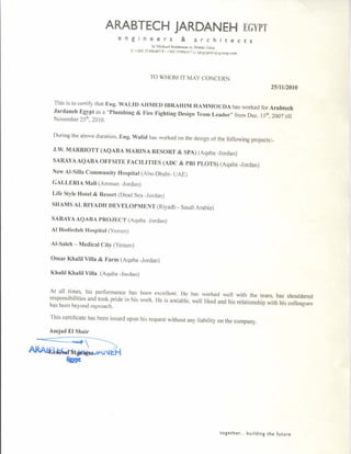 03-Experience Certificate_Arabtech Jardaneh | PDF