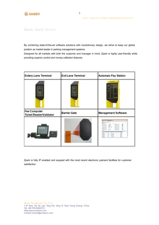 AMSEN ZPark Smart Parking Revenue Control | PDF