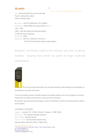 AMSEN ZPark Smart Parking Revenue Control | PDF