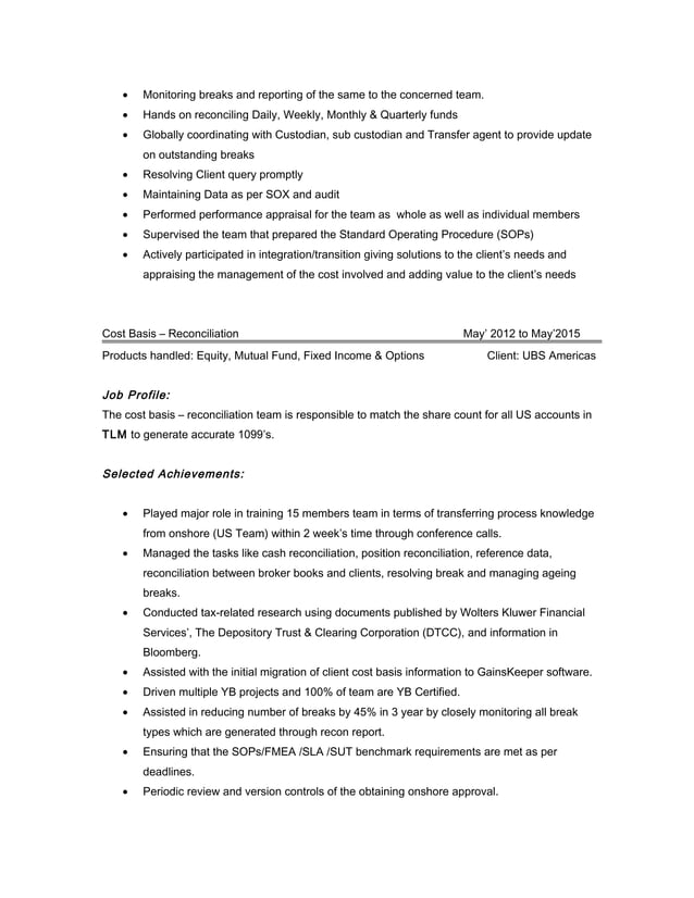 Resume-Manager | DOC | Hedge Funds | Personal Investing