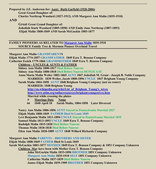 Charles Northrup Woodard and Margaret Ann Makin | PDF