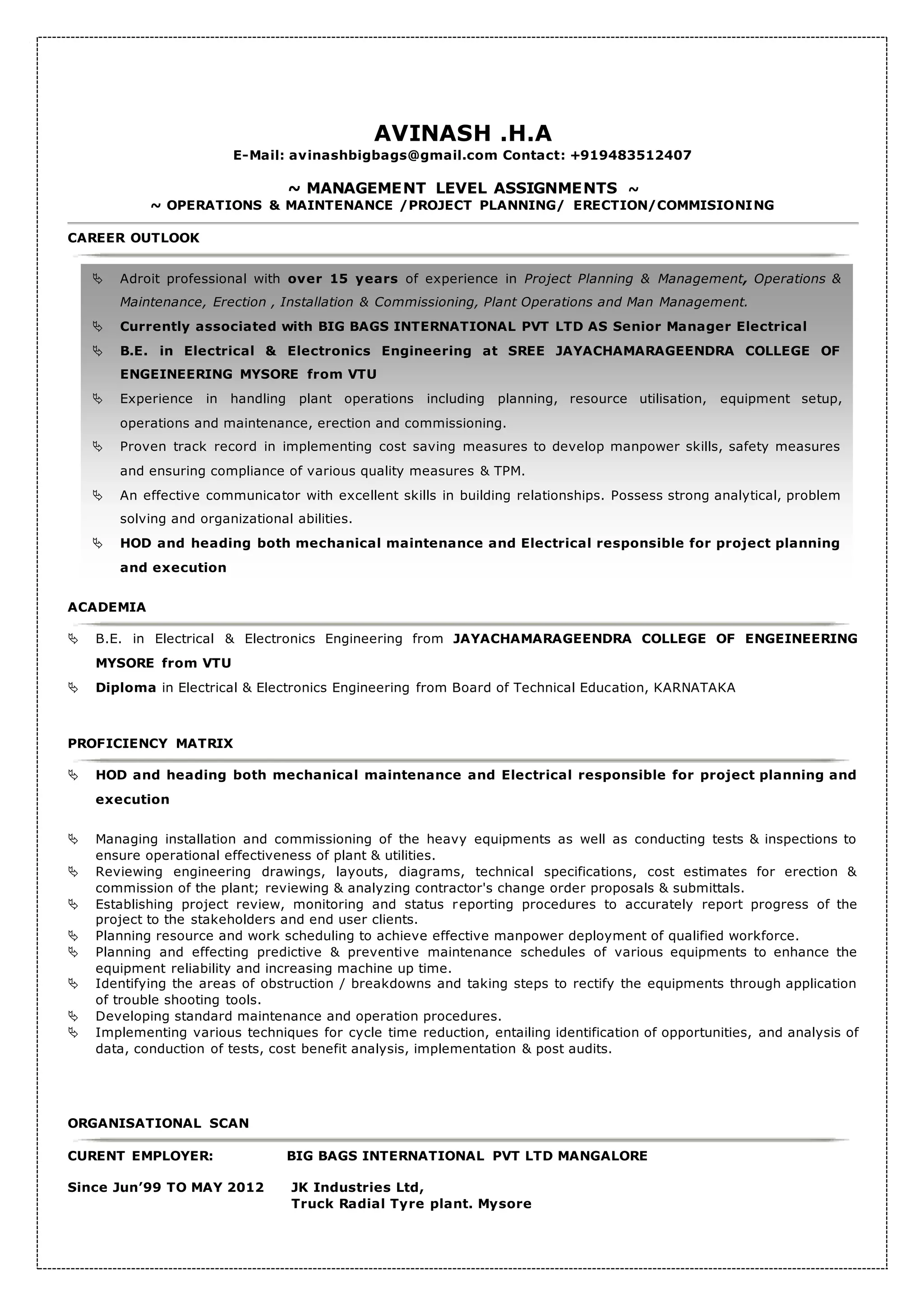 Resume avinash 142015 | DOCX
