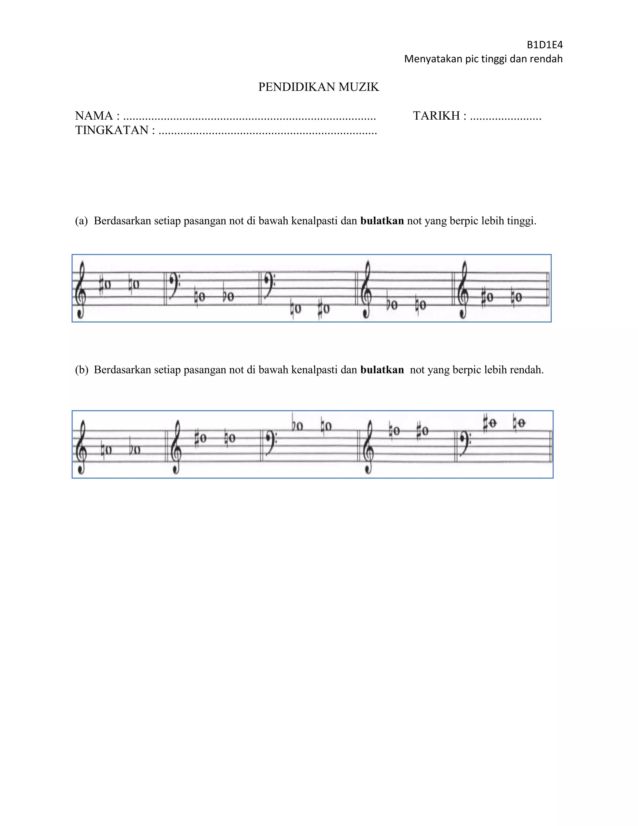 PBS Pend. Muzik Ting.1_B1D1E4 Menyatakan pic tinggi dan rendah | DOCX