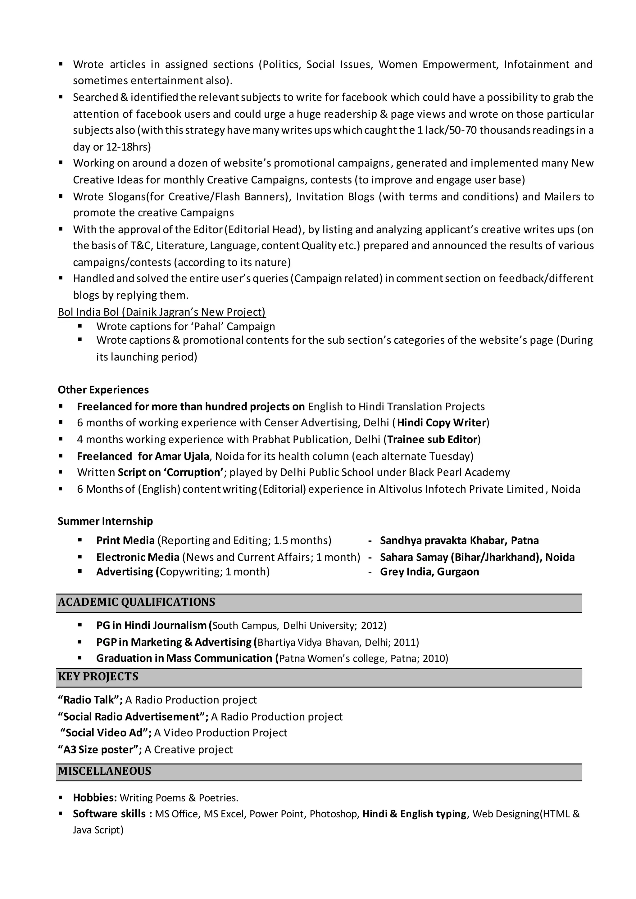 Resume - Shipra | DOCX