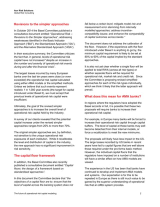 Aon FI Risk Advisory - Simplified Approaches to Op Risk Capital | PDF