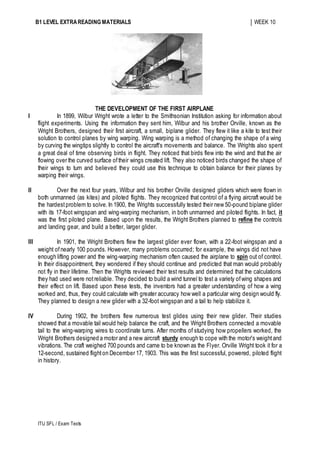 B1 extra reading week 10 | PDF