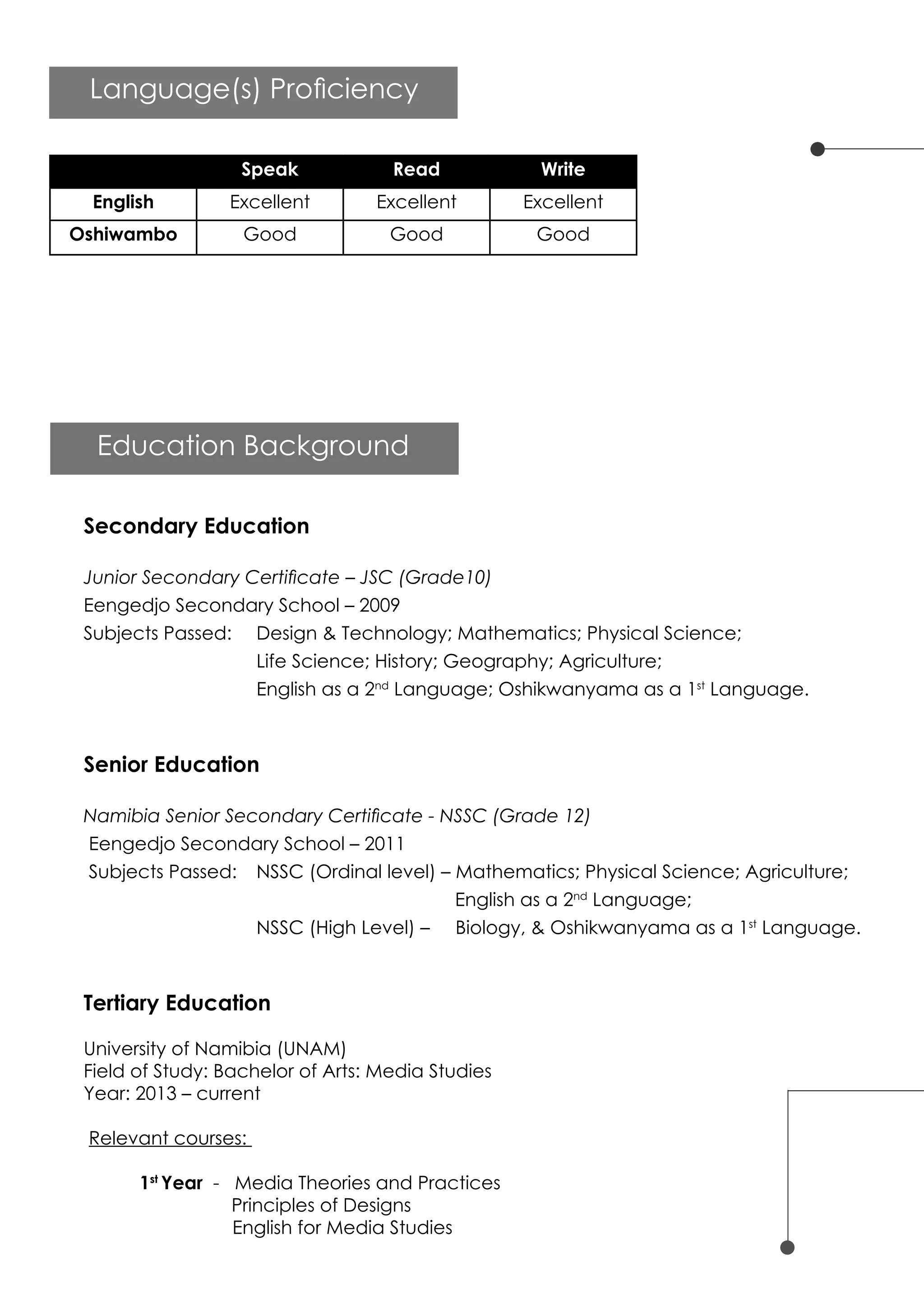 Laban ES CV (Interactive) | PDF