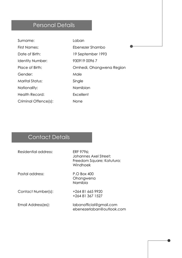 Laban ES CV (Interactive) | PDF