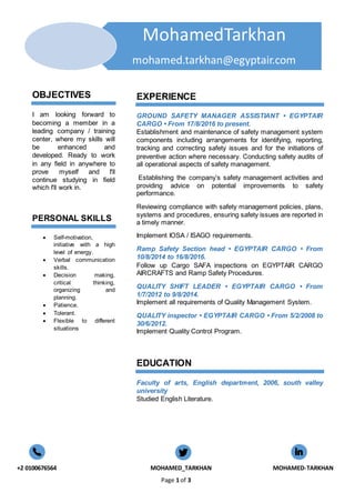 CV 2017 | DOCX | Aviation Industry | Industries