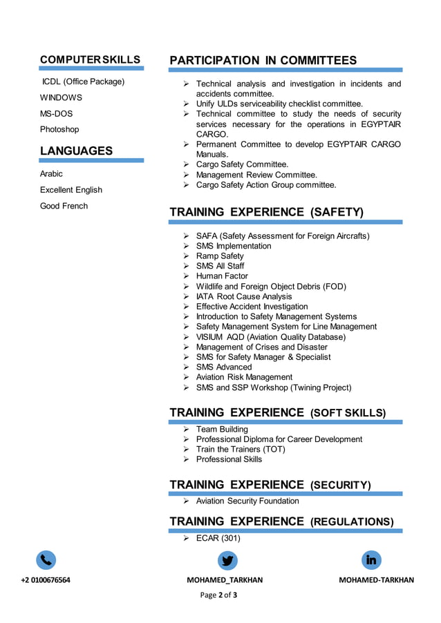 CV 2017 | DOCX | Aviation Industry | Industries