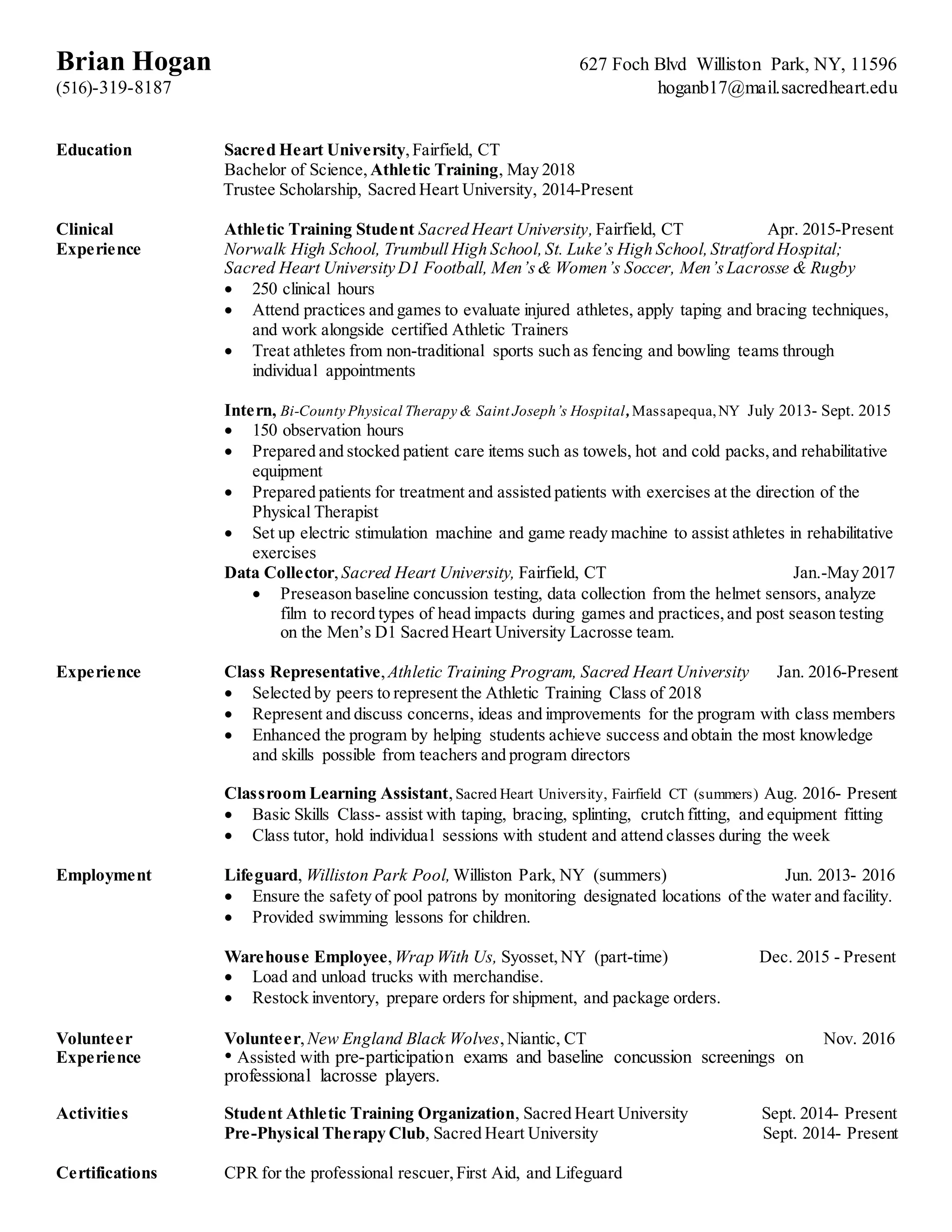 Brian Hogan Resume (Actual) | DOCX