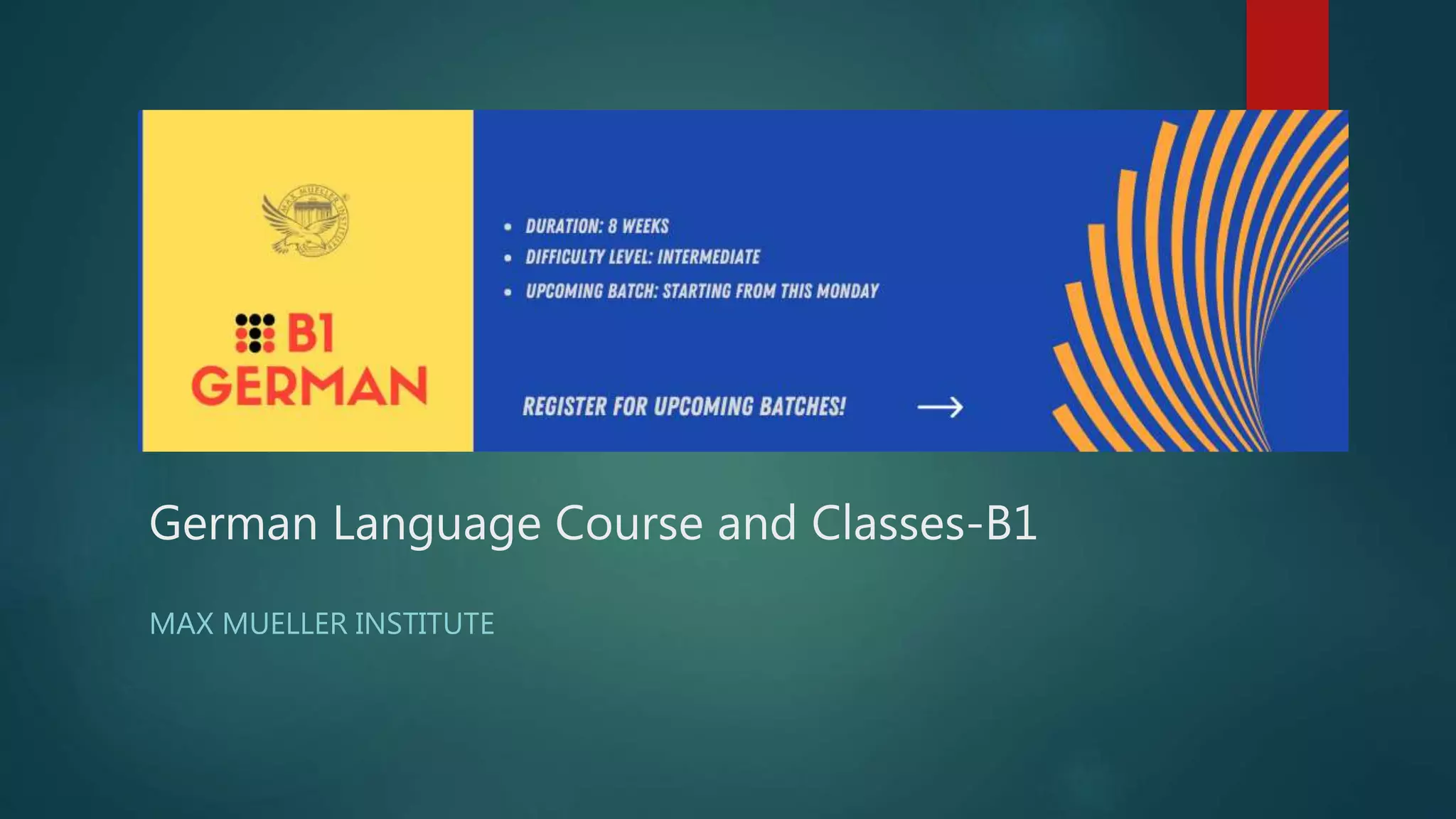 B1 Level of German Language Course | German Language Course and Classes ...