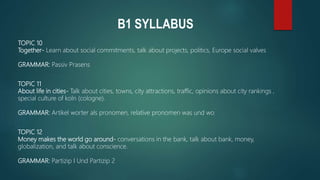 B1 Level of German Language Course | German Language Course and Classes ...