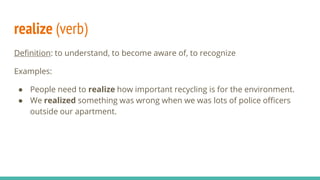 B1 Unit 1 Vocabulary | PPTX