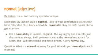 B1 Unit 1 Vocabulary | PPTX