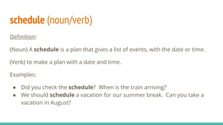 B1 online course vocabulary explanations - module 2 | PPT