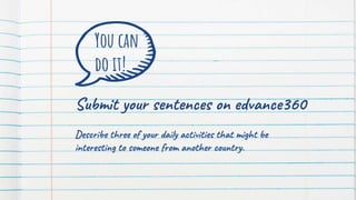 B1 Unit 1 Writing Task | PPTX