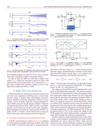 Modeling and Control of Gate-Controlled Series Capacitor Interfaced With a DFIG-Based Wind Farm ...
