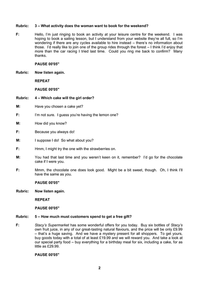 B1 Preliminary 2020 sample Listening - tape script.pdf