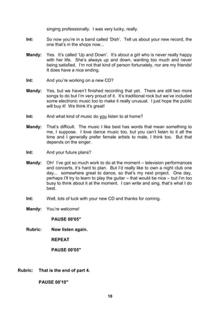 B1 Preliminary Schools 2020 Sample Tests Listening Script Pdf