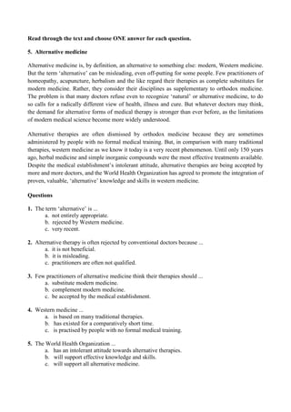 B1 reading comprehension | PDF