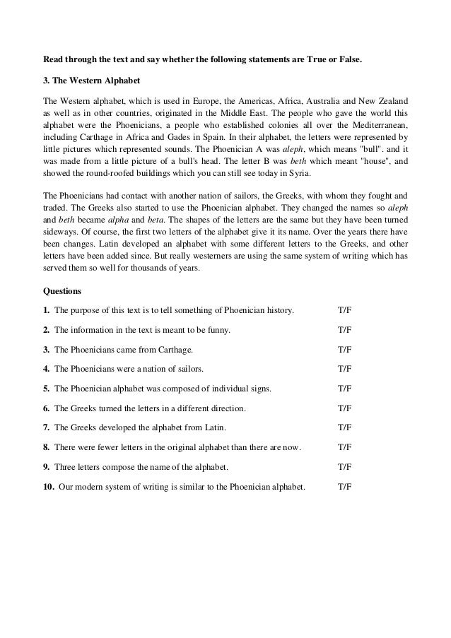 B1 Reading Comprehension B1 Reading Comprehension